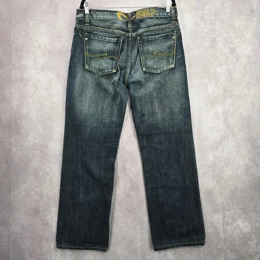 Remode | Jeans | Remode Inc Blue Fade Button Denim Mens Jeans Pants ...